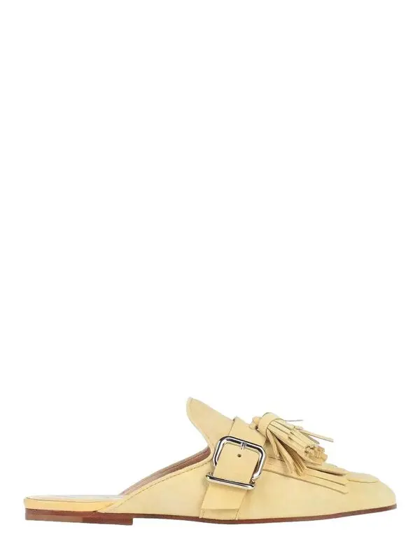 TOD'S Tassel-detail Leather Mules - Yellow