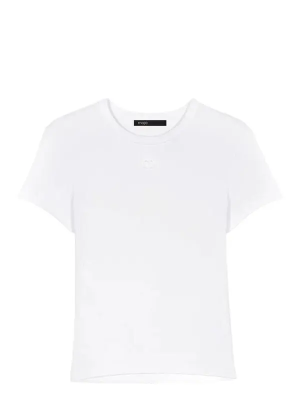 Maje Ribbed T-shirt - White