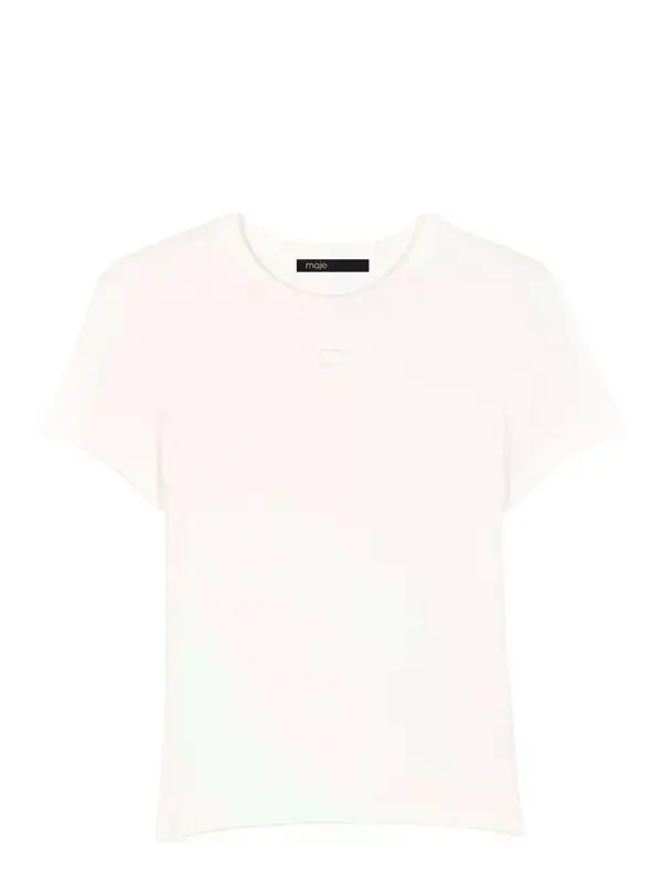Maje Ribbed T-shirt - White