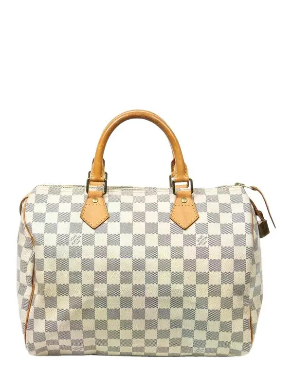 LOUIS VUITTON Speedy Damier Azur Top-handle Handbag - Neutrals