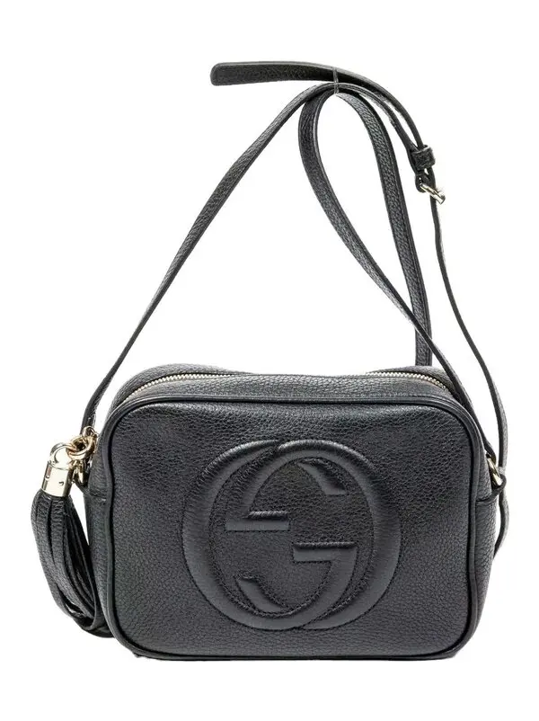 Gucci Soho Interlocking-g Tassel-detail Shoulder Bag - Black