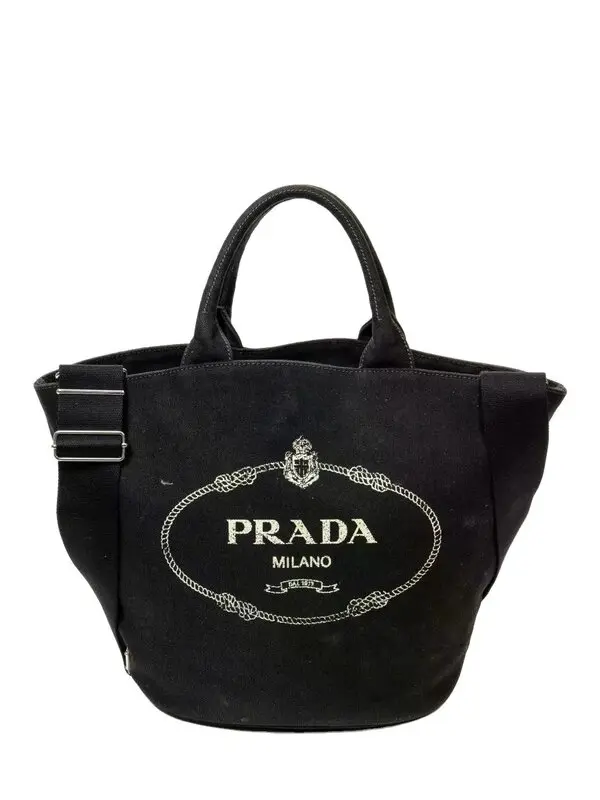 Prada Logo-print Tote Bag - Black