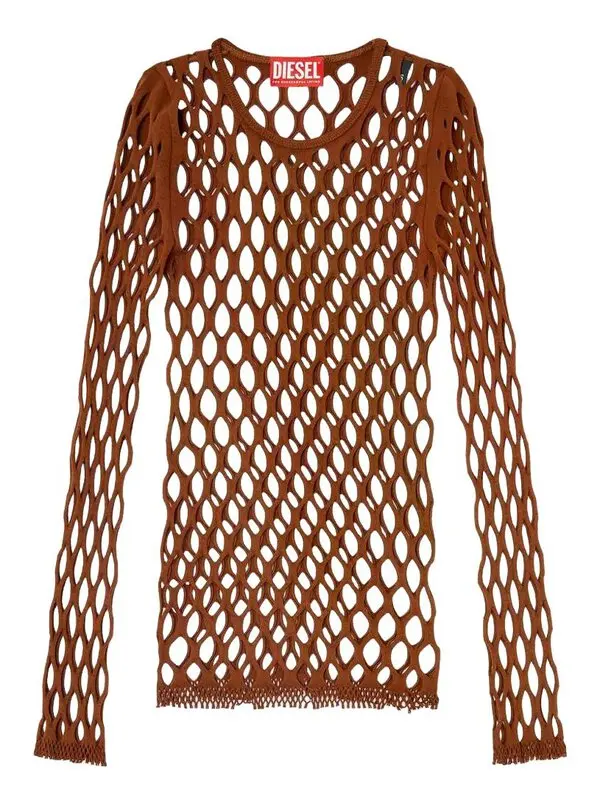 DIESEL® Open-knit Top - Brown