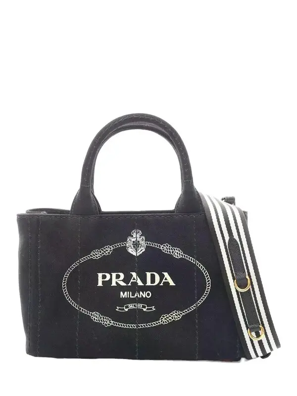 Prada Canapa Logo Handbag 2013-2016 - Black