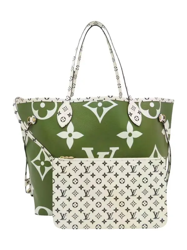 LOUIS VUITTON 2019 Bicolor Monogram Giant Neverfull Mm Tote Bag - Green
