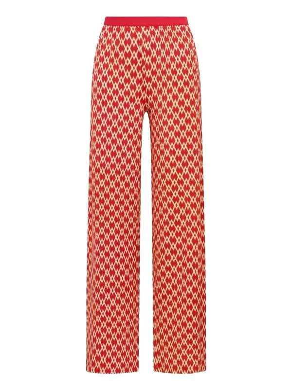 Malìparmi Geometric-print Jersey Trousers - Red