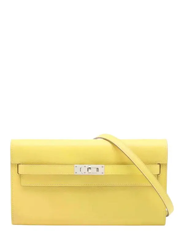 Hermès Evercolor Kelly To Go Wallet Crossbody Bag - Yellow