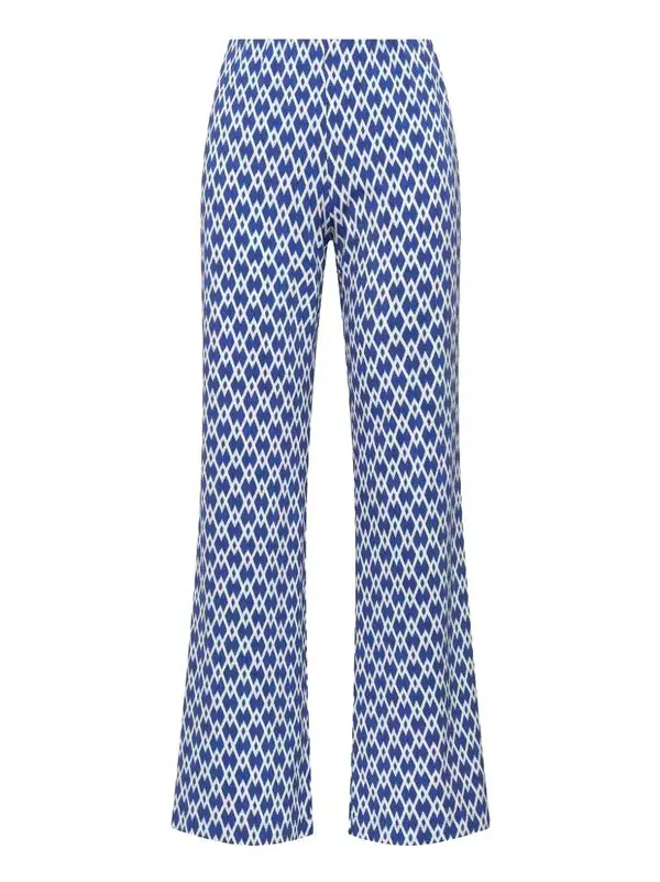 Malìparmi Geometric-print Trousers - Blue