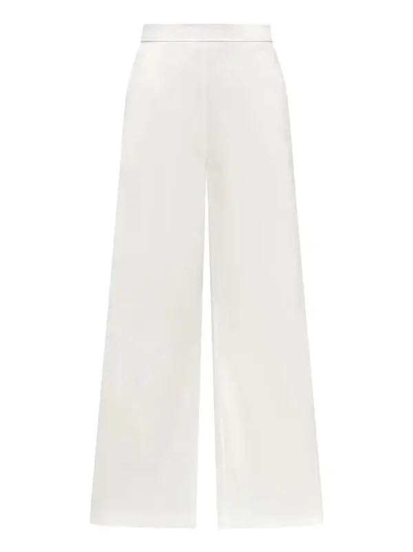 Malìparmi Topstitched Flared Trousers - White