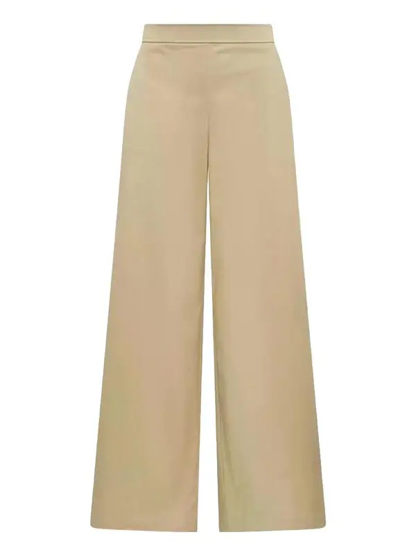 Malìparmi Topstitched Flared Trousers - Neutrals