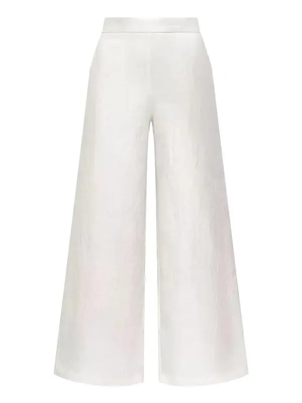 Malìparmi Floral Jacquard Trousers - White