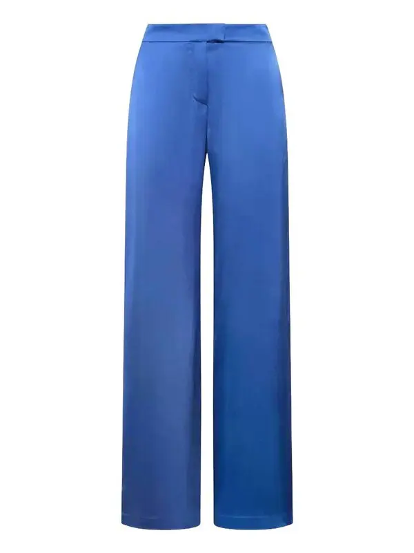 Malìparmi Satin Straight-leg Trousers - Blue