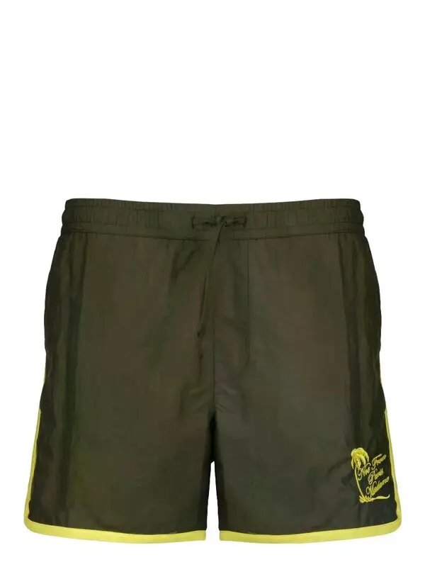 Drole De Monsieur Logo-embroidered Swim Shorts - Green