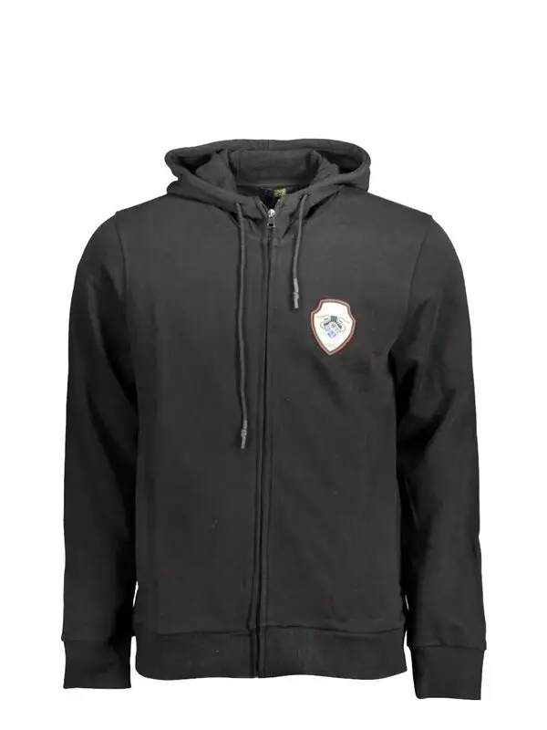 Roberto Cavalli Logo Patch Zip-up Hoodie - Black