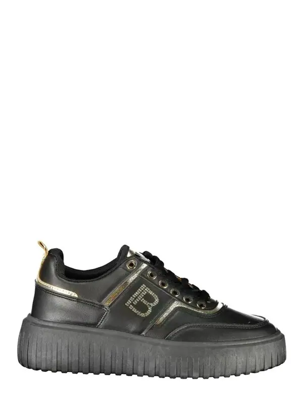 LAURA BIAGIOTTI Logo-embellished Platform Sneakers - Black