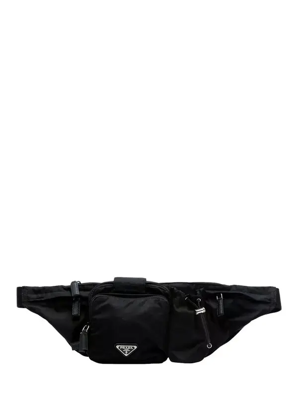 Prada Tessuto Multi Pocket Belt Bag - Black