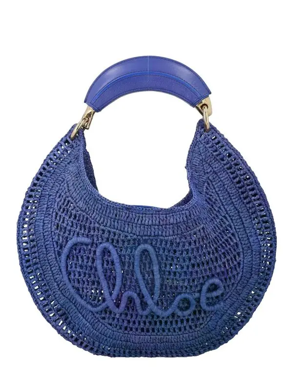 Chloé Embroidered Shoulder Bag - Blue