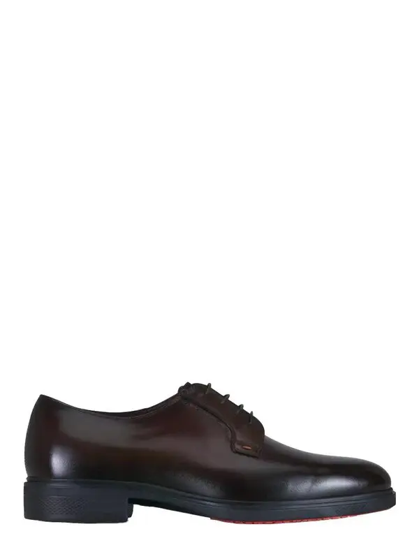 Santoni Leather Derby Shoes - Brown