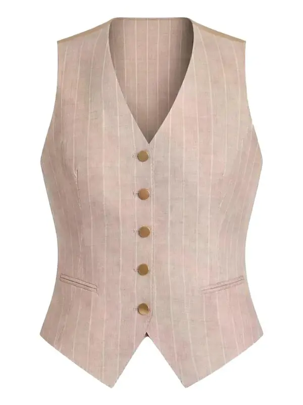 Tagliatore Pinstripe Waistcoat - Neutrals