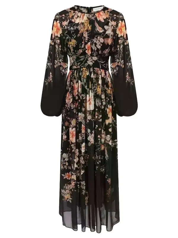 Zimmermann Carousel Billow Maxi Dress - Black