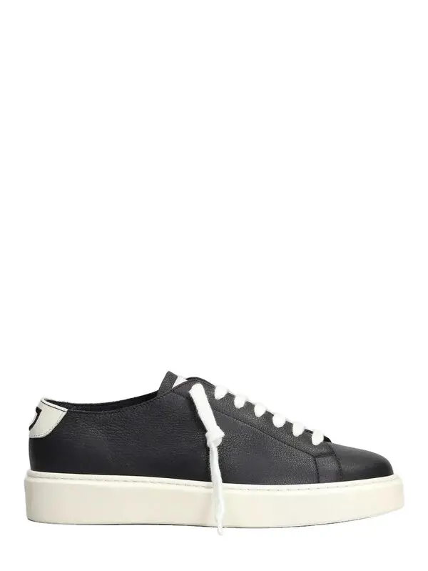 DOUCAL'S Pebbled-leather Sneakers - Black