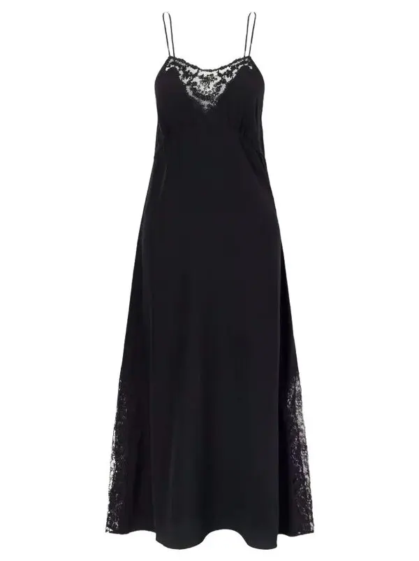 Chloé Lace-detail Dress - Black