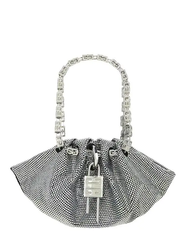 Givenchy Mini Crystal-embellished Shoulder Bag - Silver