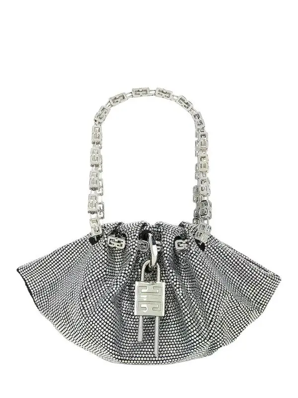 Givenchy Mini Crystal-embellished Shoulder Bag - Silver