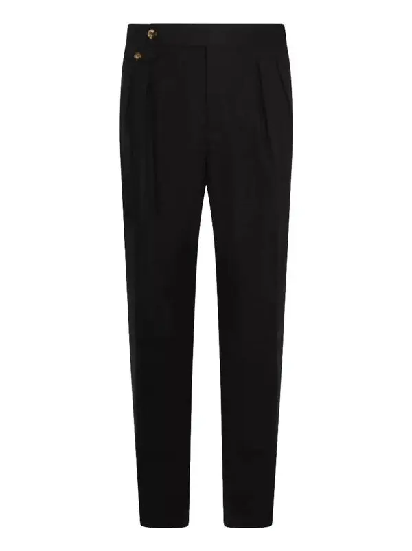 Brunello Cucinelli Straight-leg Trousers - Black