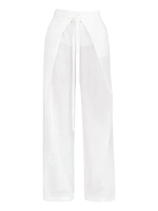 DARKPARK Stella Gauze Tie-front Trousers - White