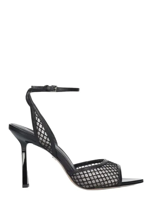 Lola Cruz Ruby Mesh-panel Sandals - Black