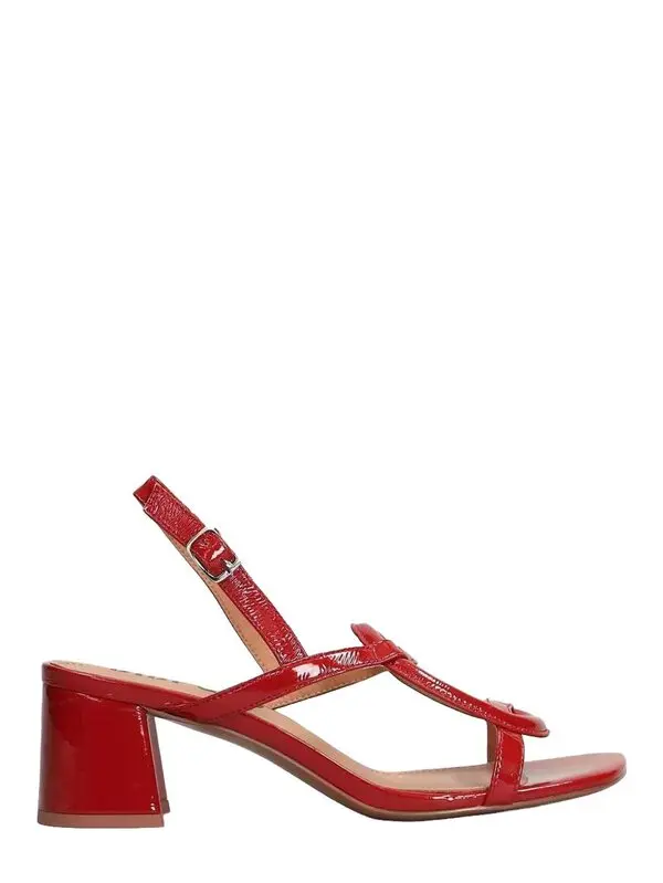 BIBI LOU Patent-finish Cut-out Sandals - Red