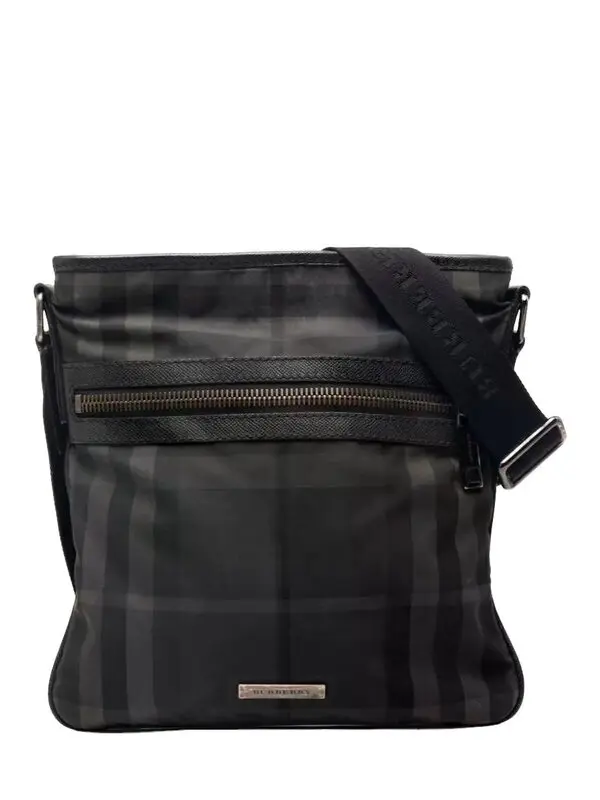 Burberry Smoke Check Nylon Crossbody Bag - Grey