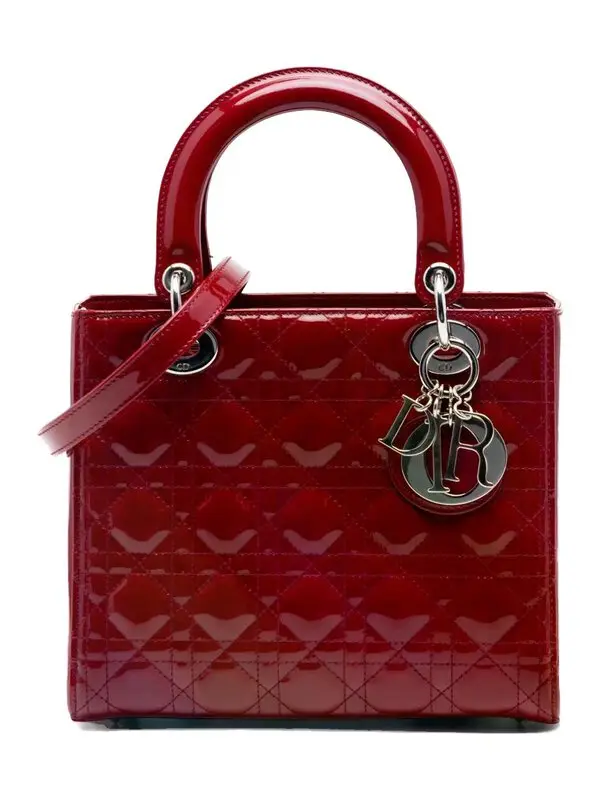 Dior 2014 Medium Lady Satchel - Red