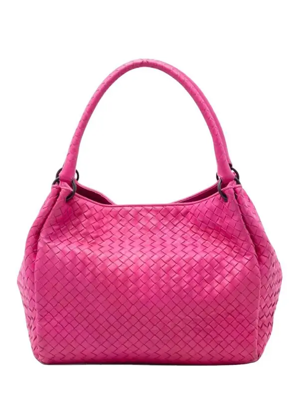 Bottega Veneta Nappa Intrecciato Parachute Tote Bag - Pink
