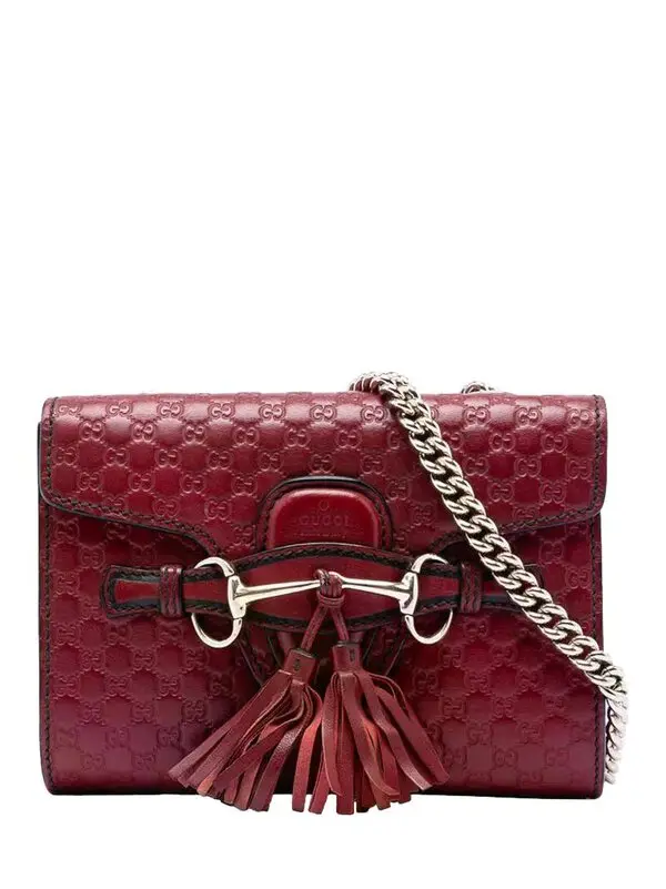 Gucci Mini Microissima Emily Crossbody Bag - Red