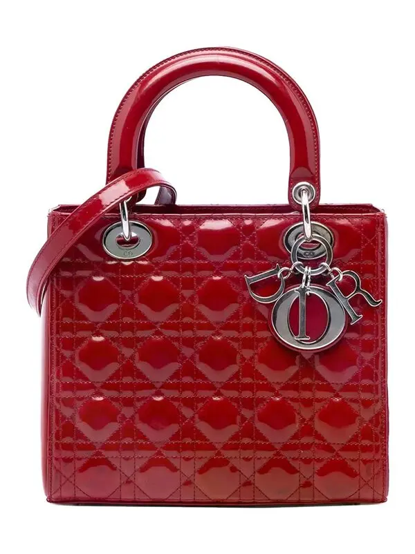 Dior 2013 Medium Lady Satchel - Red