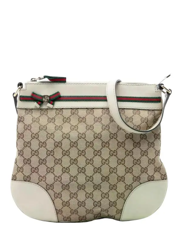 Gucci Gg Canvas Mayfair Crossbody Bag - White