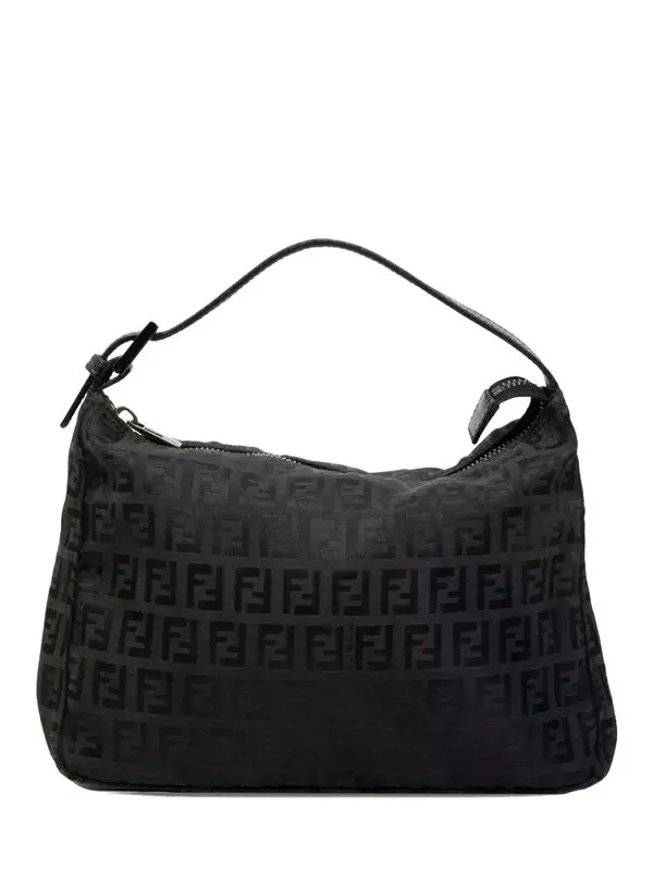 Fendi Zucchino Canvas Handbag - Black