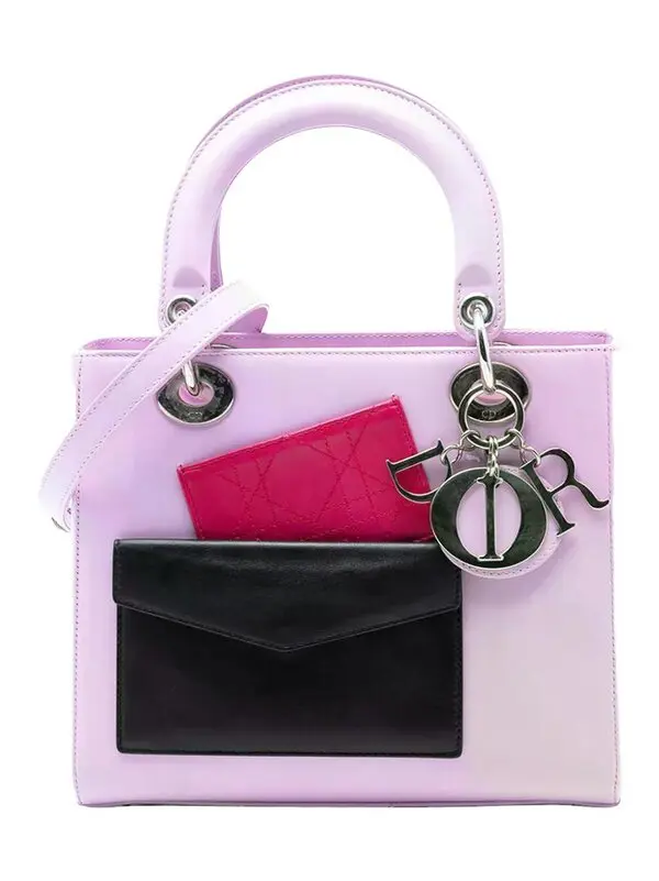 Dior 2014 Medium Lady Satchel - Purple