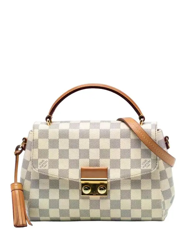 LOUIS VUITTON Damier Azur Croisette Satchel 2018 - White