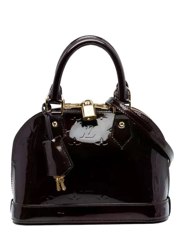 LOUIS VUITTON 2014 Monogram Vernis Alma Bb Satchel - Purple