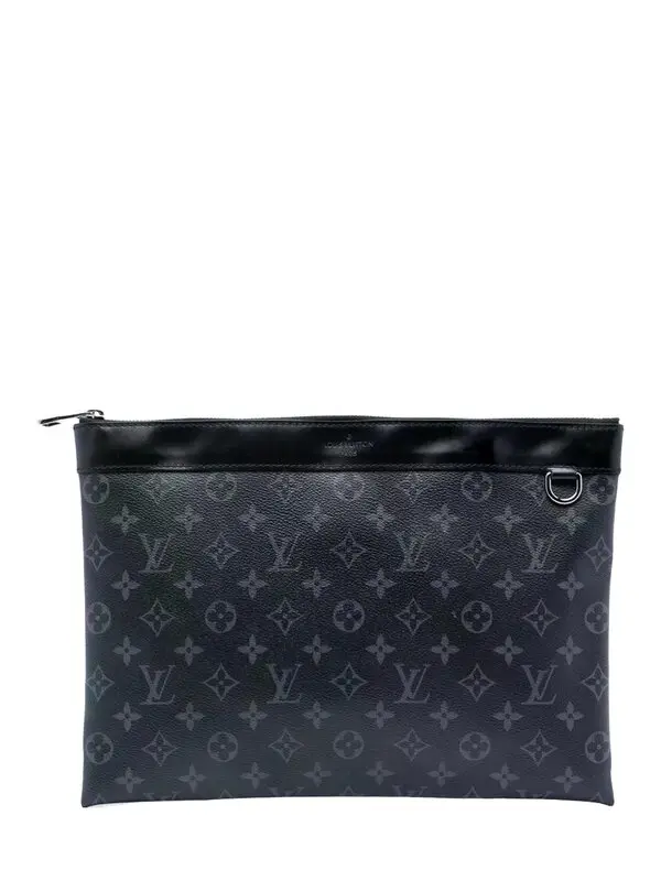 LOUIS VUITTON 2019 Monogram Eclipse Discovery Pochette Gm - Black