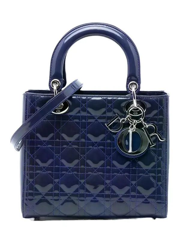 Dior 2015 Medium Lady Satchel - Blue