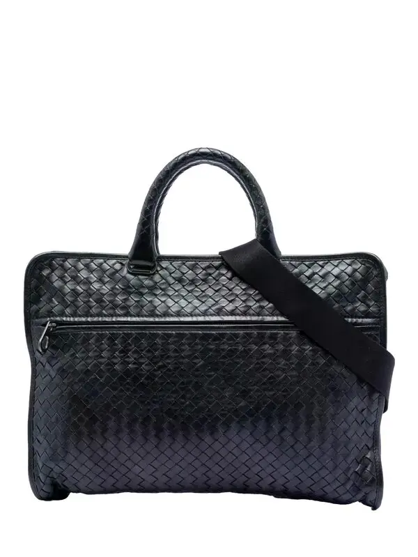 Bottega Veneta Nappa Intrecciato Business Bag - Black