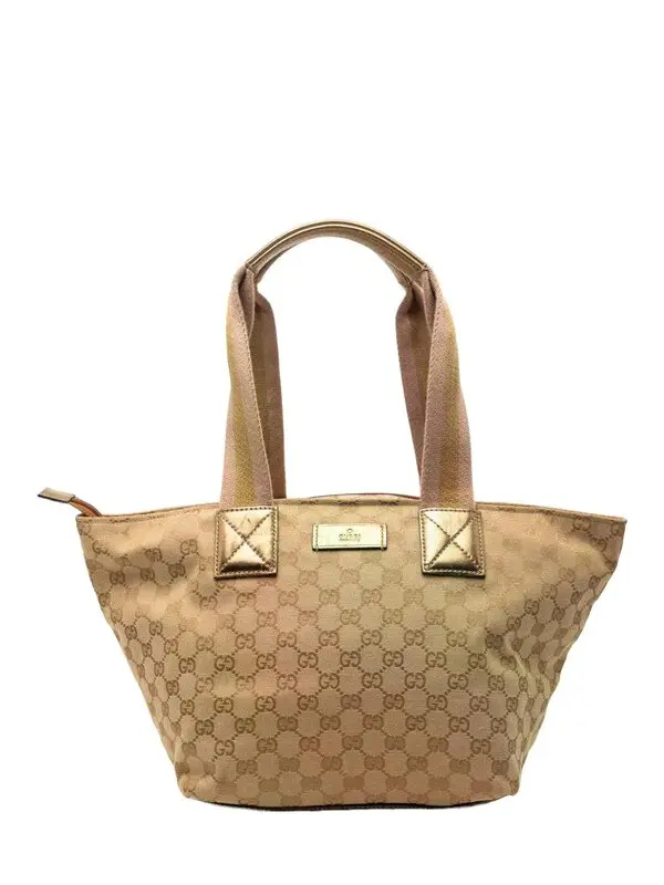 Gucci Gg Canvas Web Tote Bag - Neutrals