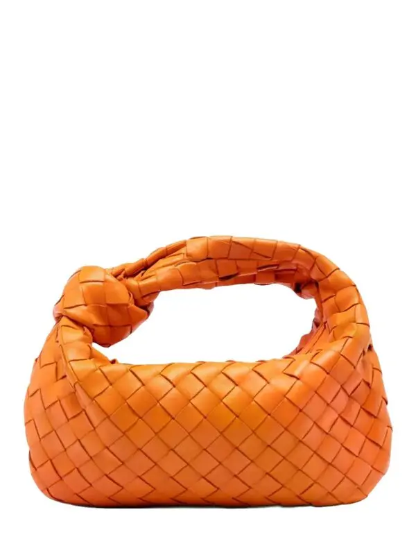 Bottega Veneta Mini Nappa Intrecciato Jodie Hobo Bag - Orange
