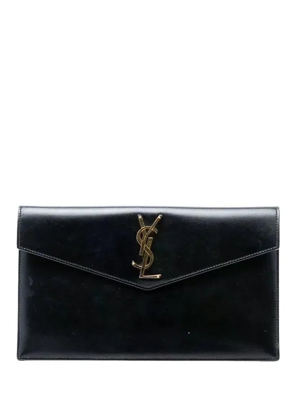 Saint Laurent Smooth Calfskin Uptown Pouch - Black