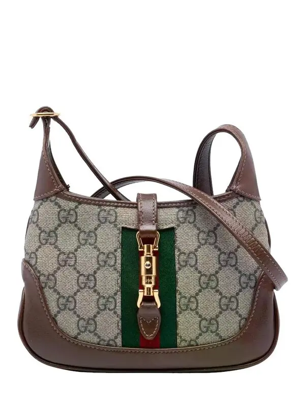 Gucci Mini Gg Supreme Web Jackie 1961 Crossbody Bag - Neutrals