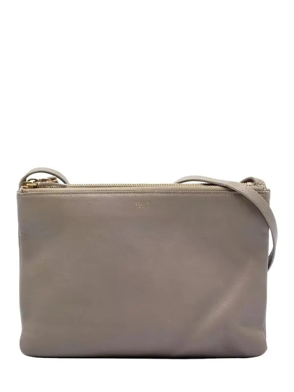 Celine 2016 Large Lambskin Trio Crossbody Bag - Brown